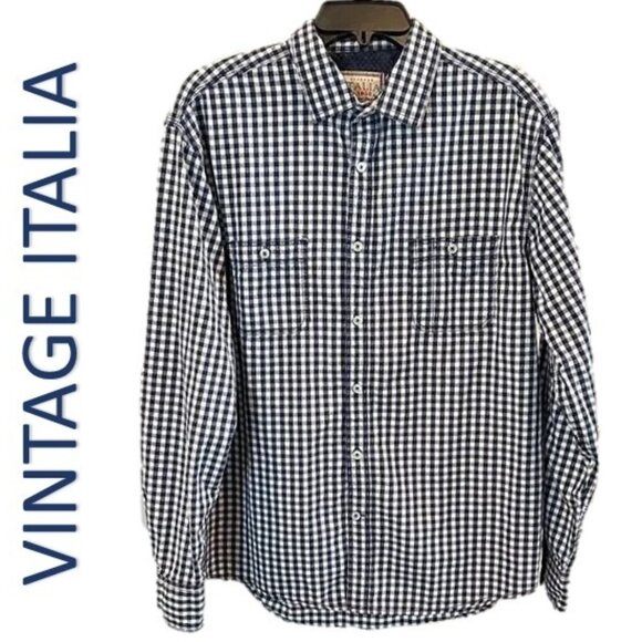 Vintage Italia | Shirts | Vintage Italia Mens Check Shirt Xl | Poshmark